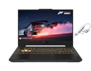 asus tuf 15.6" 144hz fhd gaming laptop | 12th generation core i7-12700h | 16gb ram | 512gb ssd | nvidia geforce rtx 4060 | rgb backlit | windows 11 home | bundle with usb 3.0 hub