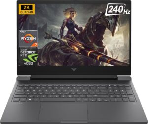 hp victus gaming laptop 2023 newest, 16" qhd 240hz display, amd ryzen 7-7840hs > i7-13700h, nvidia geforce rtx 4060 graphics, 16gb ddr5 ram, 512gb ssd, wifi6, backlit keyboard, windows 11 home