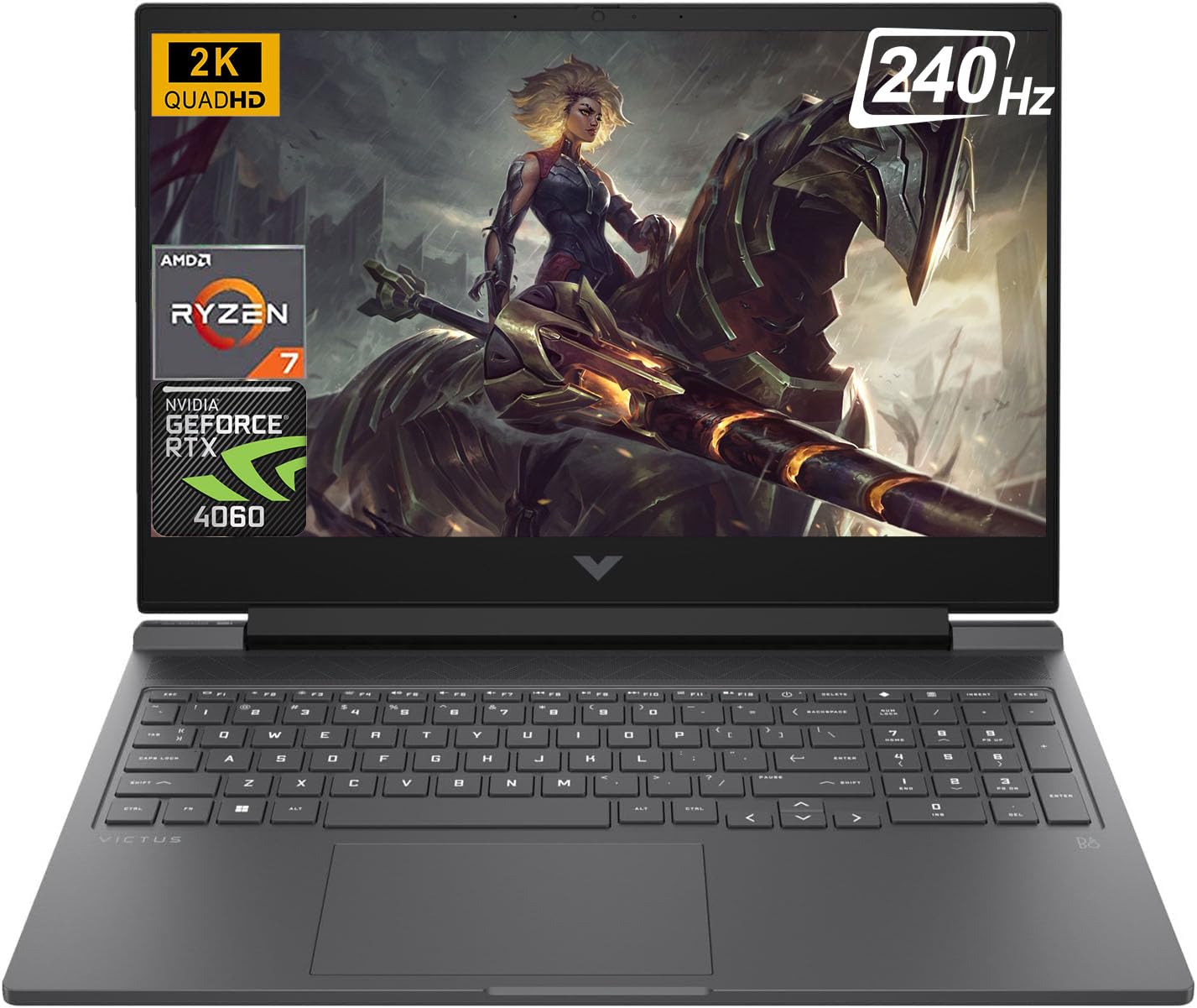 HP Victus Gaming Laptop 2023 Newest, 16" QHD 240Hz Display, AMD Ryzen 7-7840HS > i7-13700H, NVIDIA GeForce RTX 4060 Graphics, 16GB DDR5 RAM, 512GB SSD, Wifi6, Backlit Keyboard, Windows 11 Home