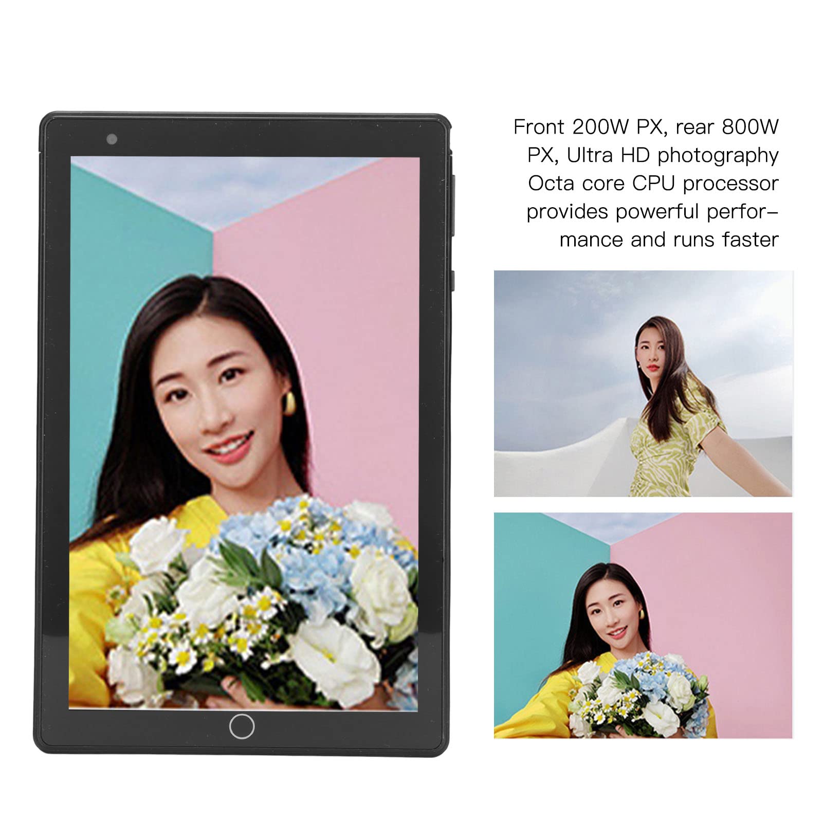 MAVIS LAVEN 8 Inch Tablet, 100-240V 4GB RAM 64GB ROM Expandable Up to 128GB HD Tablet 1920x1200 IPS for Android 10.0 (US Plug)