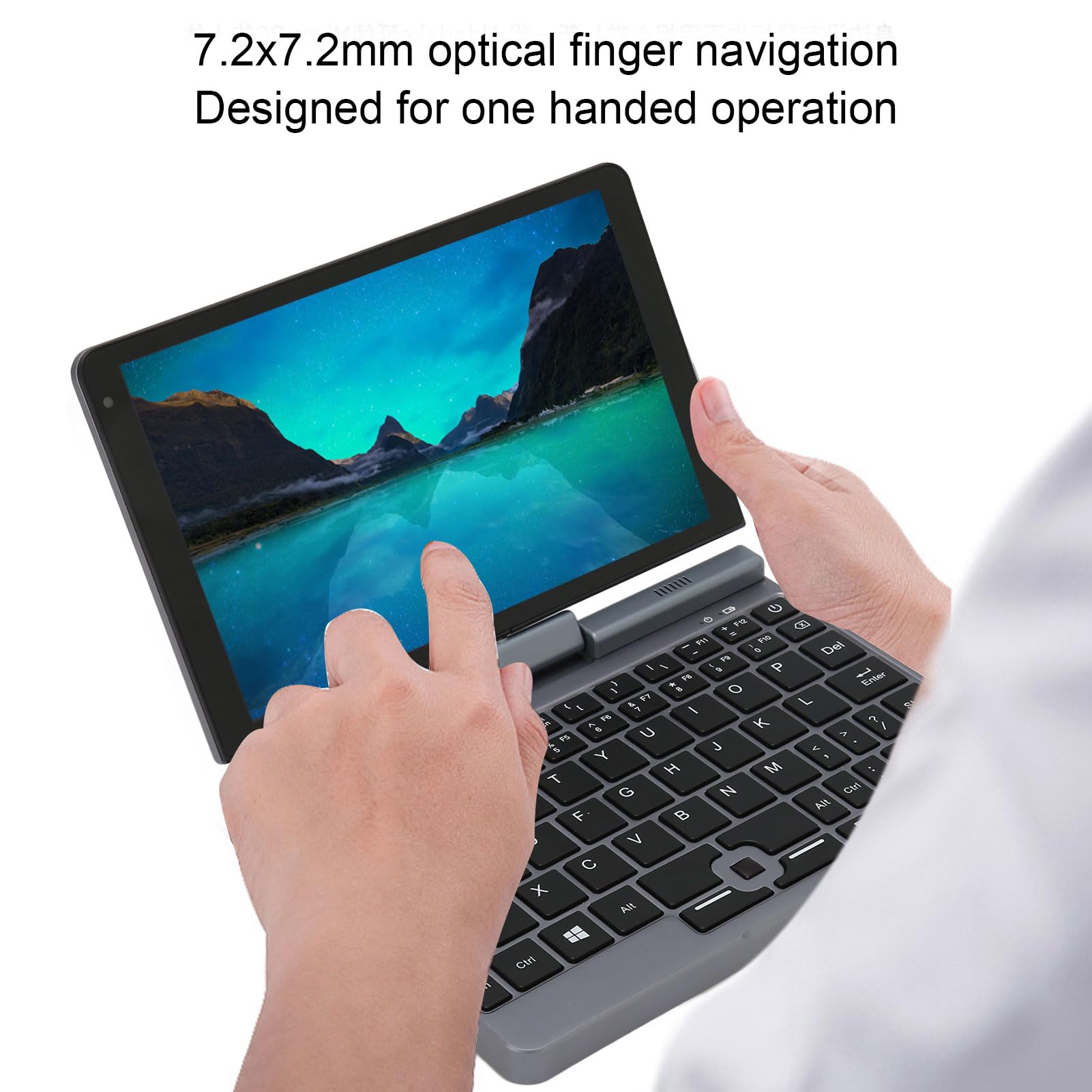 Acogedor Compact 8 Inch Laptop with Touch Screen, Flip Design, High Performance, Full Keyboard, HD Camera, Aluminum Body, 10 11 Supported (12GB+512GB US Plug)