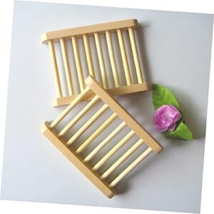 Alipis 1 Set soap Holder Tray Kitchen countertop soap Holder soap draining Holder Foaming Net soap Drain Rack soap Riser soapdish soap Bag Bath soap Holder Soap Dish Holder Bamboo Sponge