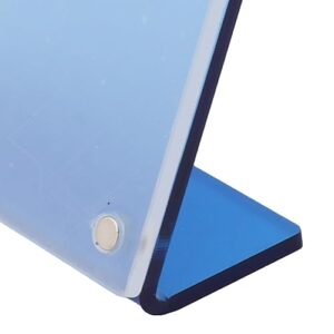 Slanted Back Photo Frame, Self Standing Photo Frame Durable Wide Application for Business Cards for Livingroom (Blue)