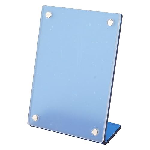 Slanted Back Photo Frame, Self Standing Photo Frame Durable Wide Application for Business Cards for Livingroom (Blue)