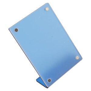 Slanted Back Photo Frame, Self Standing Photo Frame Durable Wide Application for Business Cards for Livingroom (Blue)