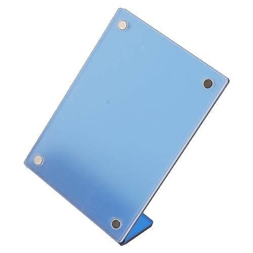 Slanted Back Photo Frame, Self Standing Photo Frame Durable Wide Application for Business Cards for Livingroom (Blue)