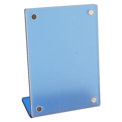 Slanted Back Photo Frame, Self Standing Photo Frame Durable Wide Application for Business Cards for Livingroom (Blue)