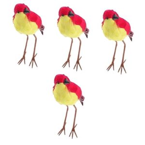 dechous 4pcs light house decorations for home tablescape decor desktop decor tabletop decor animal decor home decor table top decor bird figurine the bird foam artificial