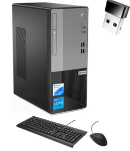 lenovo v50t gen 2 business tower desktop computer, intel hexa-core i5-10400 (beat i7-8700), 16gb ddr4 ram, 512gb pcie ssd + 1tb hdd, dvdrw, ethernet, wifi adapter, kb and mouse, windows 11 pro, az-xut