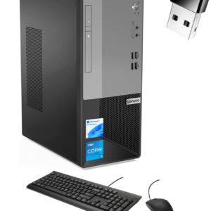 Lenovo V50t Gen 2 Business Tower Desktop Computer, Intel Hexa-Core i5-10400 (Beat i7-8700), 16GB DDR4 RAM, 512GB PCIe SSD + 1TB HDD, DVDRW, Ethernet, WiFi Adapter, KB and Mouse, Windows 11 Pro, AZ-XUT