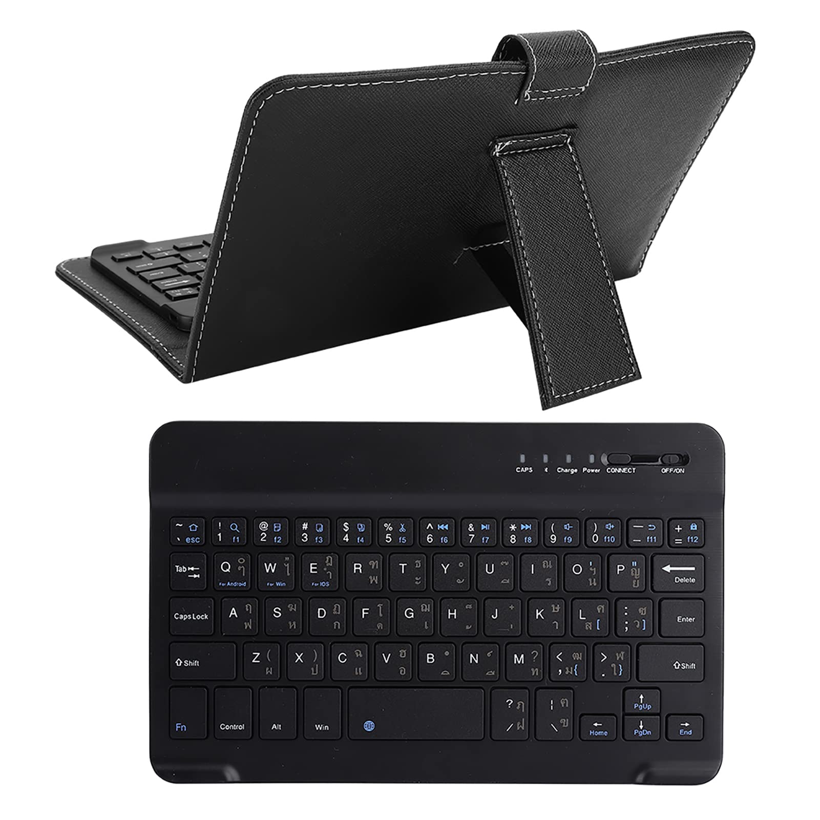 Yitre with Protective Leather Cover Portable Keyboard, Thai Language Keyboard, Easy Operation for Phone Screen with 4.5-6.8 Inch for Thailand Native People