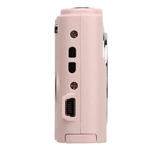 Pocket Camera, Portable Digital Camera Eye Protection Screen Prevents Shaking Stylish 48MP US Plug 16X Zoom 100-240V for Photography (Fairy Pink)