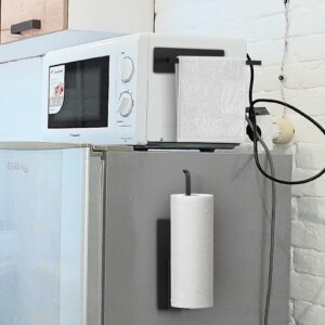 Magnetic Paper Towel Holder for Fridge, Toilet Paper Roll Holder Magnetic Paper Towel Rack Wall Mount Fridge Organizer for Paper Towels Rolls Bathroom Toilet Pantry RV Kitchen Organizers and Storage