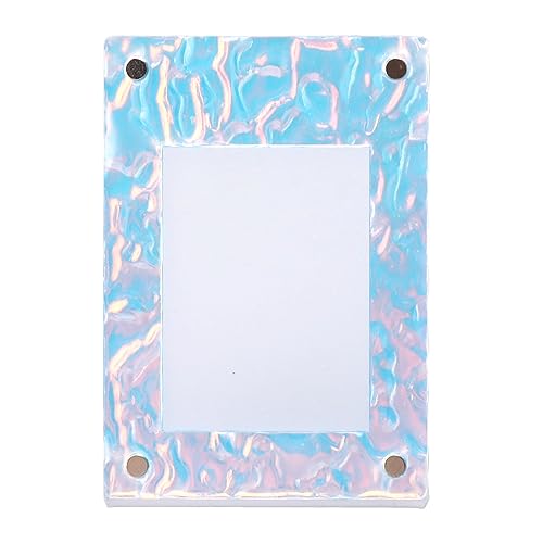 Photo Frame, Personalized Acrylic Simple Cleaning Sturdy Tabletop Photo Frame for Movie Ticket (Dazzling Color (Stone Head Pattern))