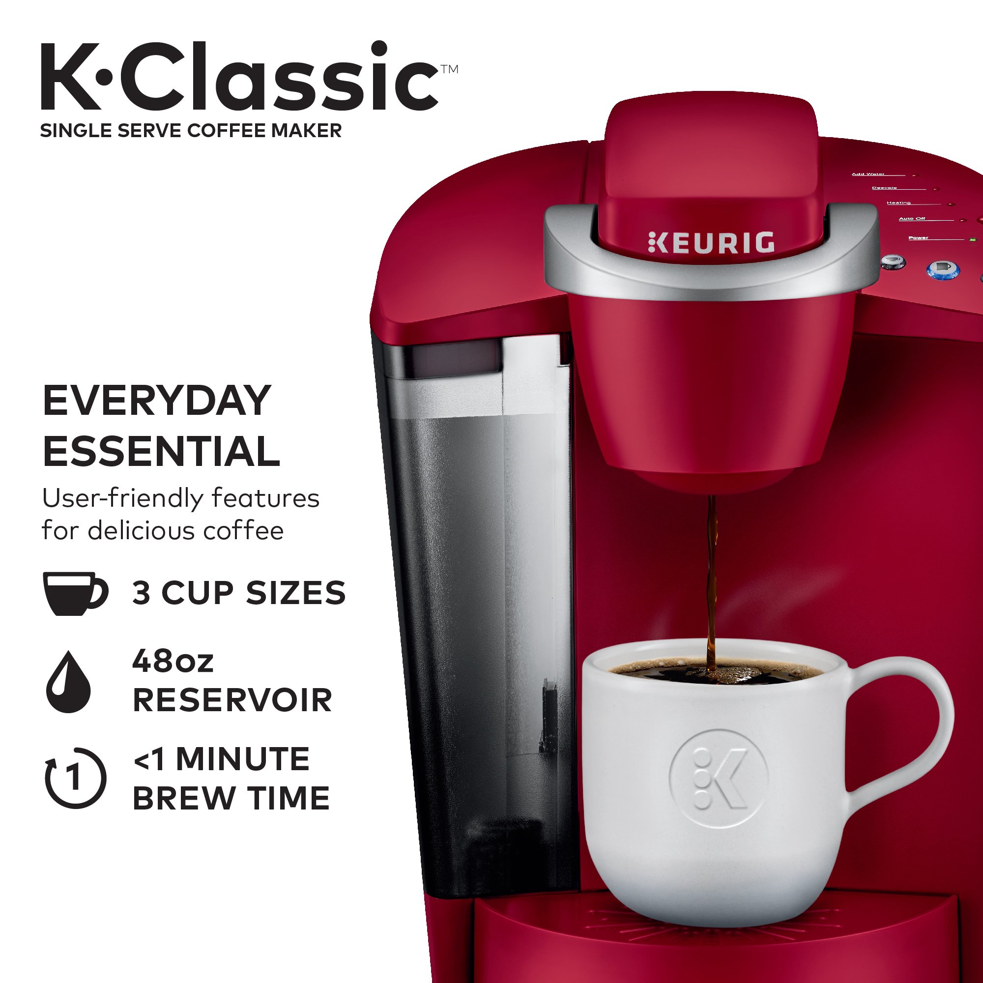 Keurig K-Classic Single Serve K-Cup Pod Coffee Maker Descaling and Cleaning Kit