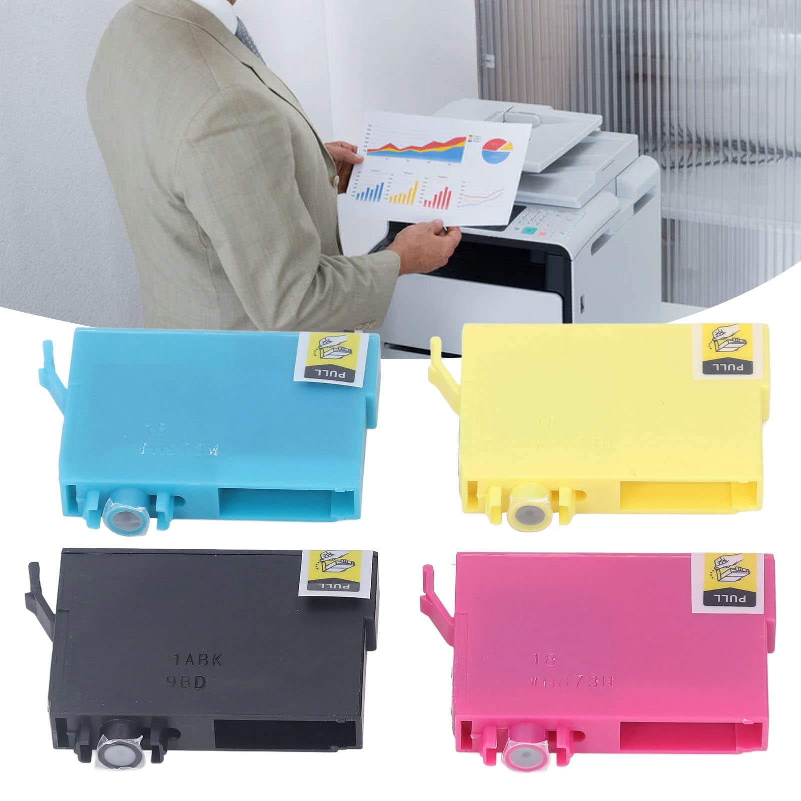 Printer Ink Cartridge Set, Printer Ink Cartridge,4 Color Ink Cartridge Photo Printer for SX230, Printer Ink Cartridge