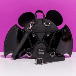 Loungefly X LASR Exclusive Disney Minnie Bat Convertible Mini Backpack - Fashion Cosplay Disneybound Cute Backpack