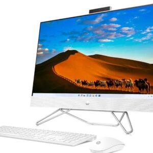 HP 27" Touchscreen All-in-One Desktop, AMD Ryzen 7 5700U(Beats i7-1265U), FHD IPS Display, 64GB RAM, 2TB SSD, 1080P Webcam, Wireless Keyboard & Mouse Combo, WiFi, Windows 11 Home, Bundle with JAWFOAL