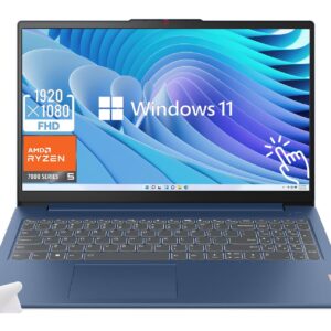 Lenovo IdeaPad Slim 3 Laptop, 15.6" FHD IPS Touch LED, AMD Ryzen 5 7530U (>i7-1165G7) Up to 4.5GHz, Wi-Fi6, Backlit KB, Fingerprint Reader, Win 11 Home, W/Mouse Pad (8GB RAM | 512GB PCIe SSD)