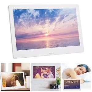 10inch Digital Photo Frame, HD Photo Album Electronic with Remote Controller Function of ElectronicCalendar Ideal for FriendsChildren (US Plug 100‑240V)