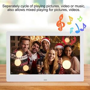 10inch Digital Photo Frame, HD Photo Album Electronic with Remote Controller Function of ElectronicCalendar Ideal for FriendsChildren (US Plug 100‑240V)