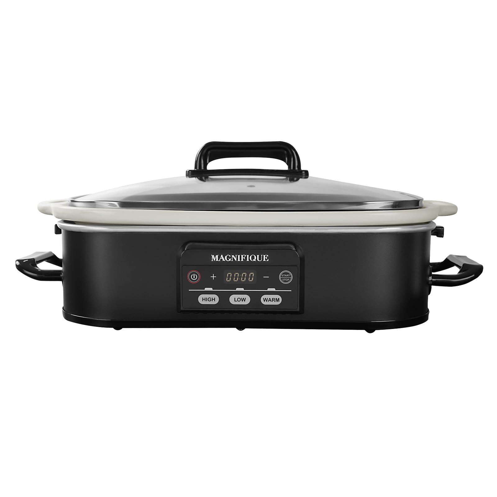 Magnifique 4 Quart Casserole Digital Slow Cooker, Premium Ceramic Bakeware for Oven, Dishwasher Safe Baking Dish