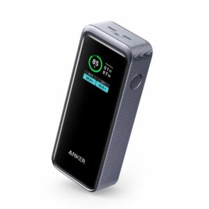 Anker Prime Power Bank, 12,000 mAh 2-Port Portable Charger with 130W Output, Smart Digital Display, Compatible with iPhone 15/14/13 Series, MacBook, Dell