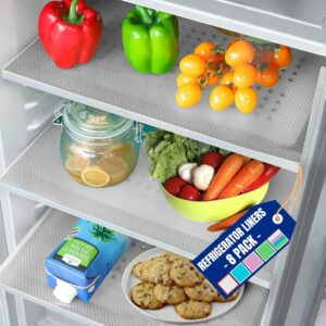 2 pack oven liners and 8 pack fridge liner sheets bundle: shield your spaces with ease - clean cooking & fresh cooling!