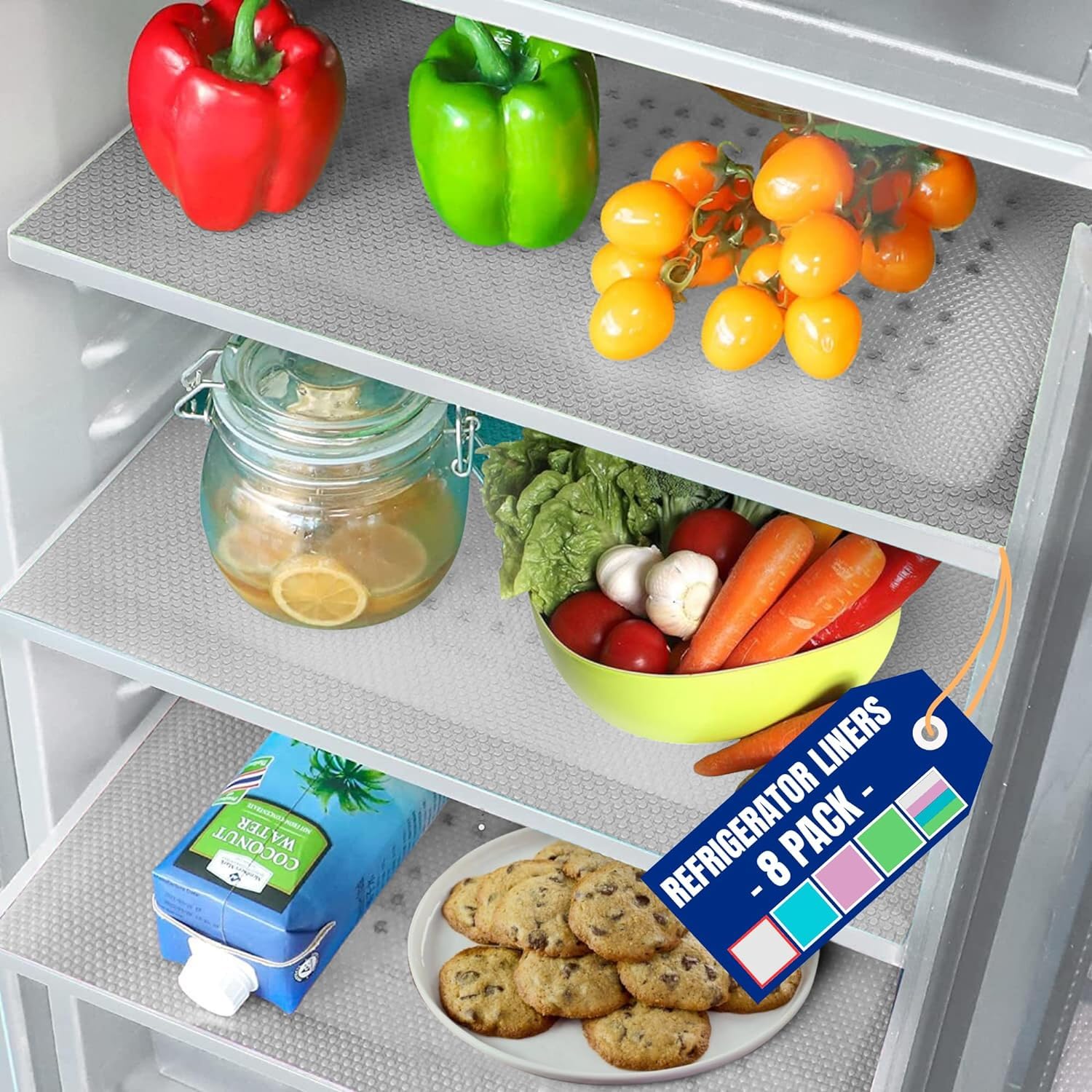 2 Pack Oven Liners and 8 Pack Fridge Liner Sheets Bundle: Shield Your Spaces with Ease - Clean Cooking & Fresh Cooling!