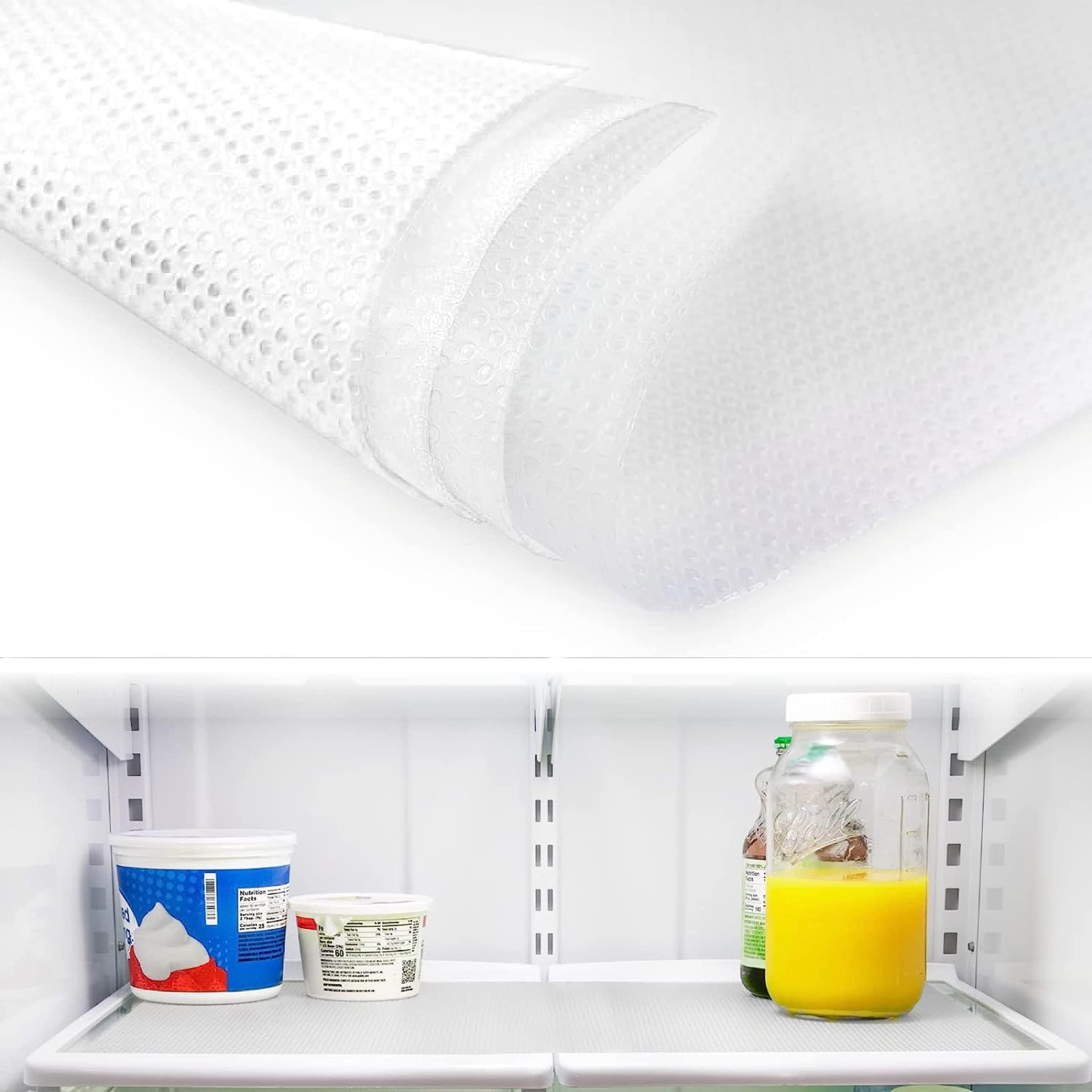 Colorful and Clear Fridge Liners 8 Pack Bundle - Refrigerator Liners for Spill Protection, Organize and Elevate Your Fridge Space!