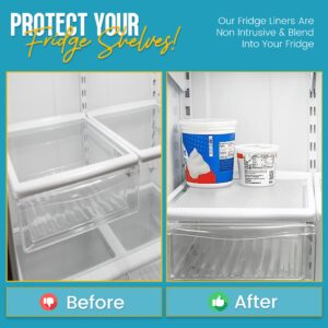 Colorful and Clear Fridge Liners 8 Pack Bundle - Refrigerator Liners for Spill Protection, Organize and Elevate Your Fridge Space!