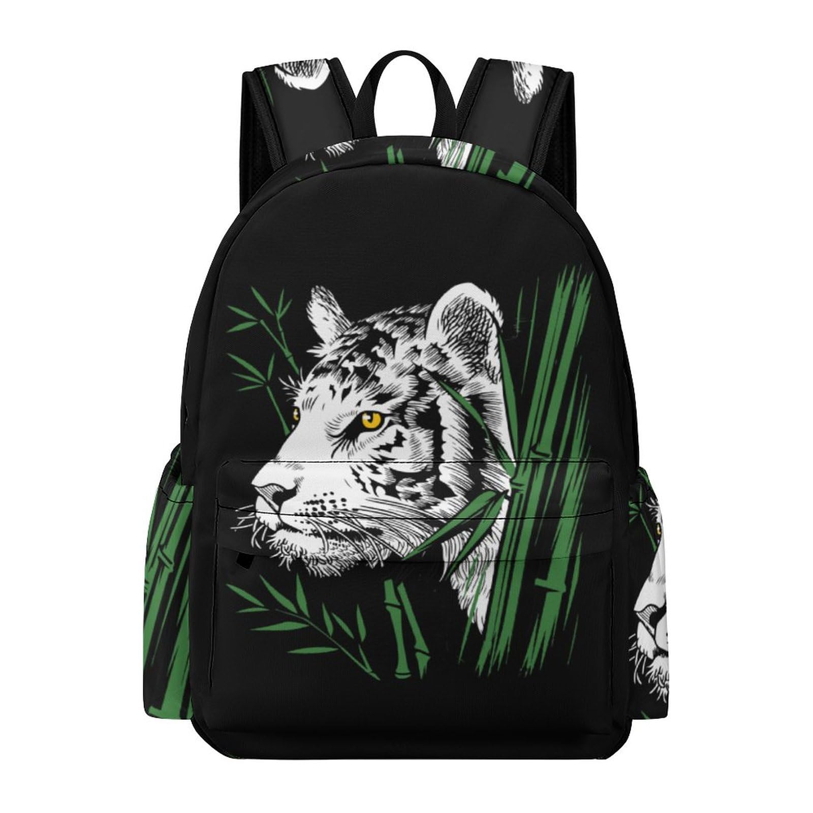 Tiger Bamboo Backpack Lightweight Laptop Backpack Business Bag Casual Shoulder Bags Daypack for Women Men