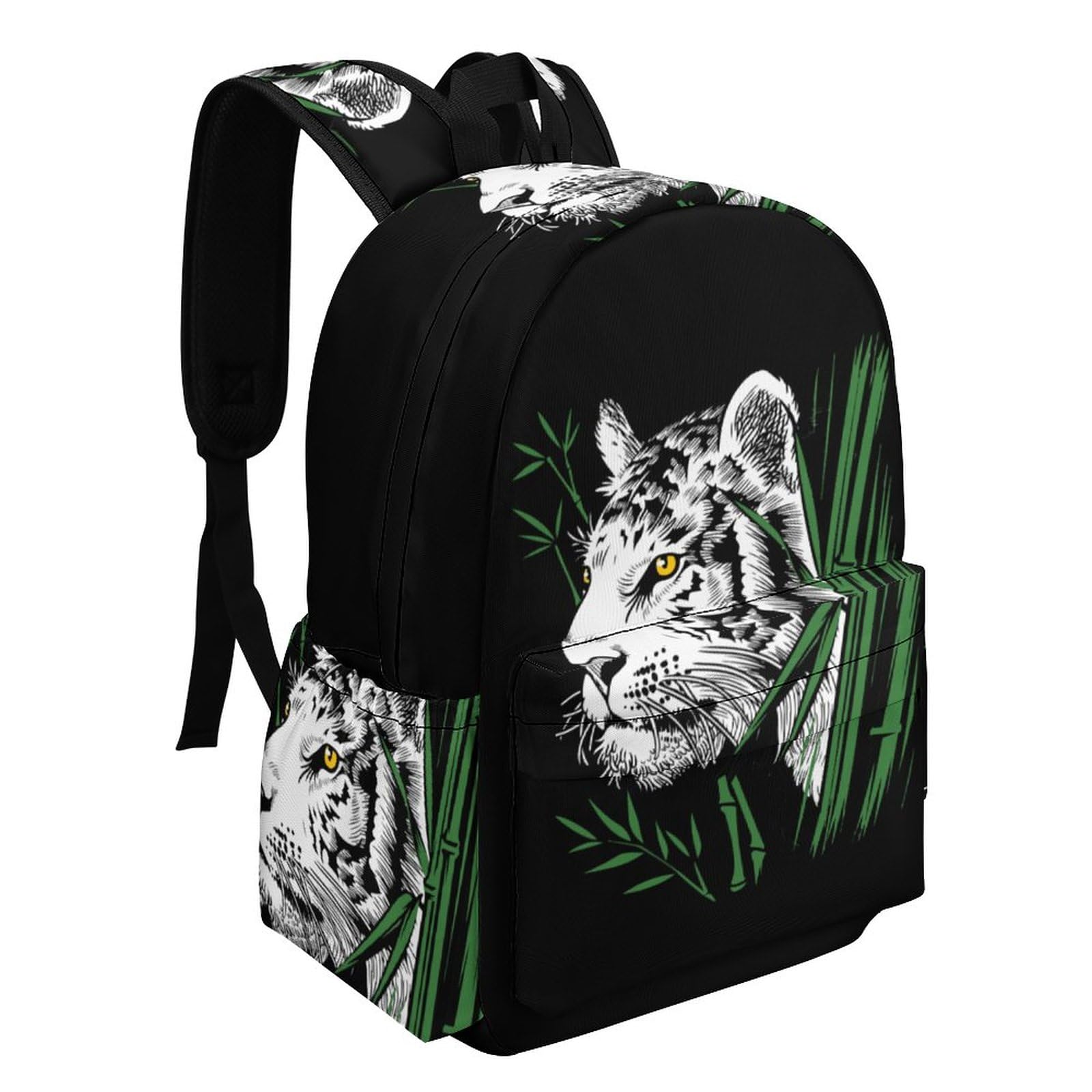 Tiger Bamboo Backpack Lightweight Laptop Backpack Business Bag Casual Shoulder Bags Daypack for Women Men