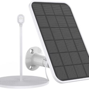 for Arlo Go 2 Solar Panel Charger for Pro 4 Camera, Pro 3 Spotlight, Pro 4XL, Pro 5S 2K, Ultra 2, Ultra, 13FT Magnetic Charging Cable, 360° Adjustable Mount, Weather Resistant(White)