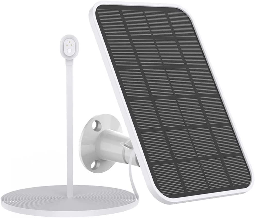 for Arlo Go 2 Solar Panel Charger for Pro 4 Camera, Pro 3 Spotlight, Pro 4XL, Pro 5S 2K, Ultra 2, Ultra, 13FT Magnetic Charging Cable, 360° Adjustable Mount, Weather Resistant(White)