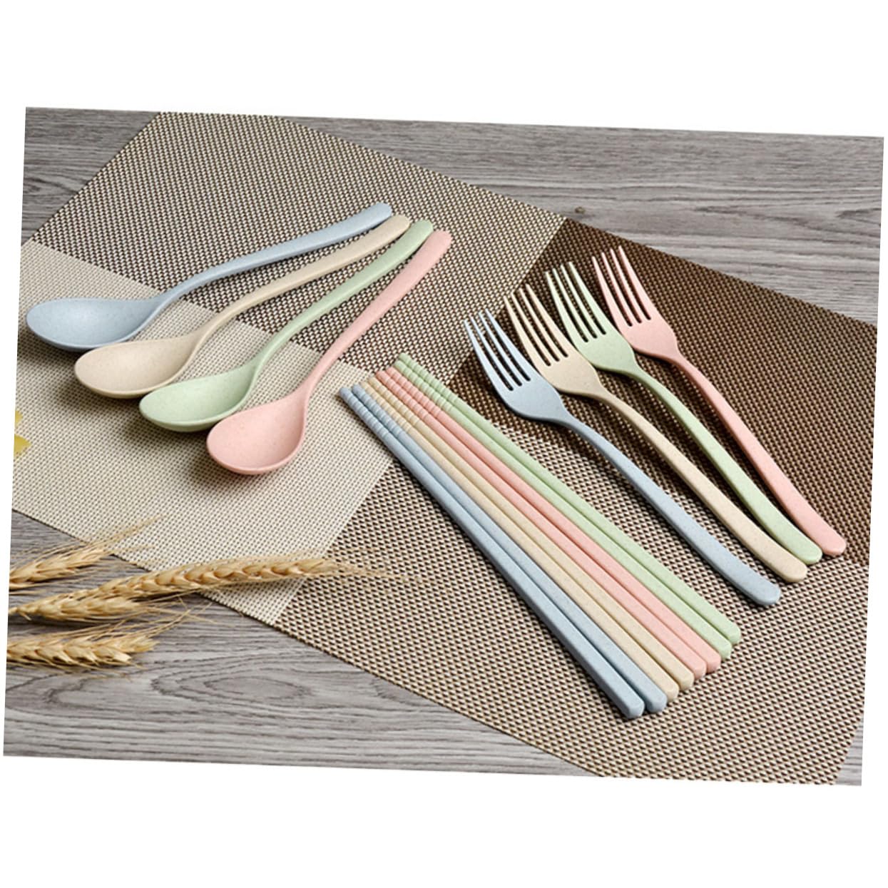 RORPOIR Divided Toddler Kids Trays for Eating Kids Plate Baby Kit Kids Suit Baby Suits Infant Suit Fiber Dinnerware Straw Wheat Travel