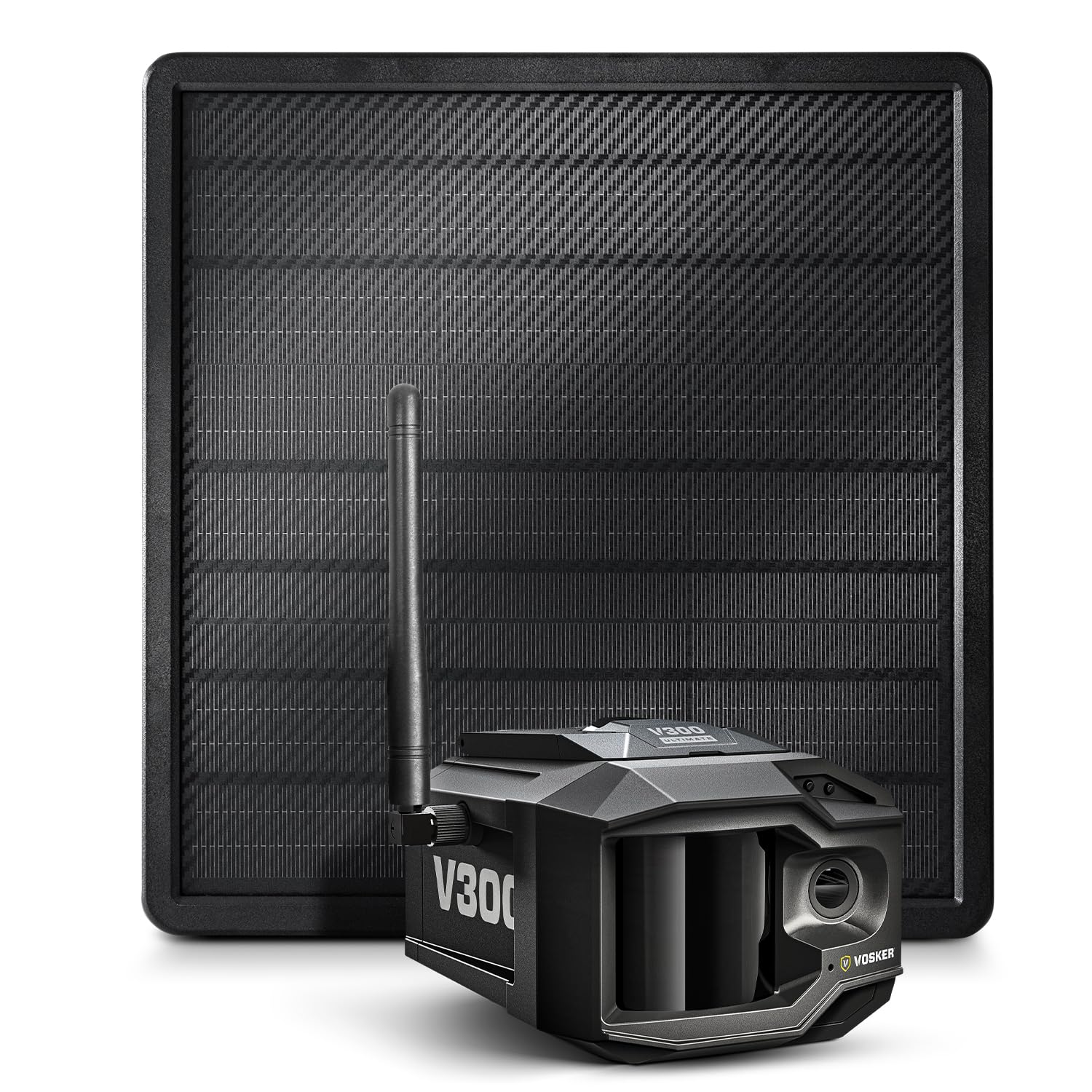 Vosker V300 Ultimate 4G-LTE Autonomous Outdoor Security Camera | High-Capacity 15,000 mAh External Solar Power Bank | SIM Card Included | No Wi-Fi Needed | Live Streaming