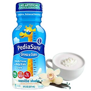 PediaSure Grow and Gain With Immune Support Shake | Complete Balanced Nutrition | Strawberry, Vanilla, and Chocolate Flavors Assortments It’s Great for Kids Breakfast, in a Lunch Box, and as a Snack! | 8 FL OZ Bottle- BETRULIGHT Value Pack of 6 (Assortmen