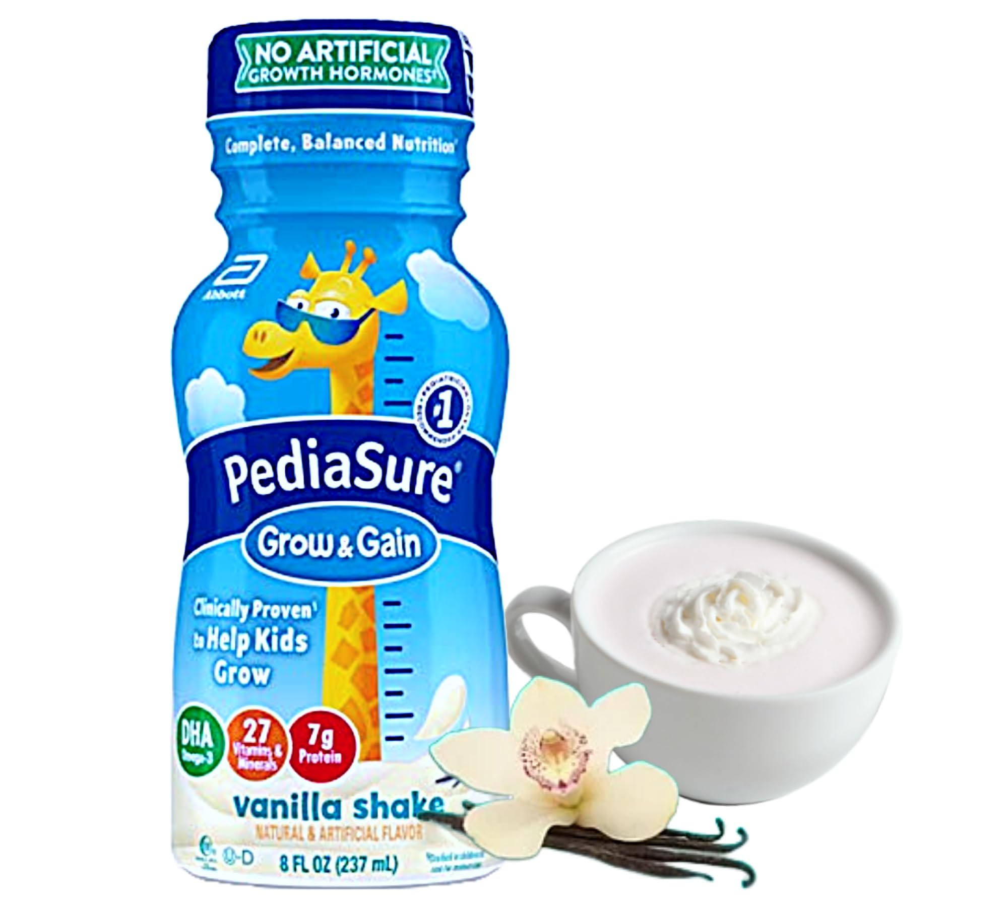 PediaSure Grow and Gain With Immune Support Shake | Complete Balanced Nutrition | Strawberry, Vanilla, and Chocolate Flavors Assortments It’s Great for Kids Breakfast, in a Lunch Box, and as a Snack! | 8 FL OZ Bottle- BETRULIGHT Value Pack of 6 (Assortmen