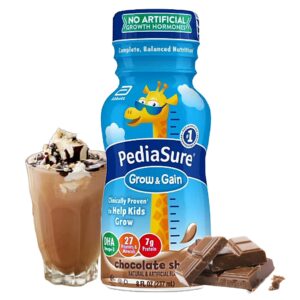 PediaSure Grow and Gain With Immune Support Shake | Complete Balanced Nutrition | Strawberry, Vanilla, and Chocolate Flavors Assortments It’s Great for Kids Breakfast, in a Lunch Box, and as a Snack! | 8 FL OZ Bottle- BETRULIGHT Value Pack of 6 (Assortmen