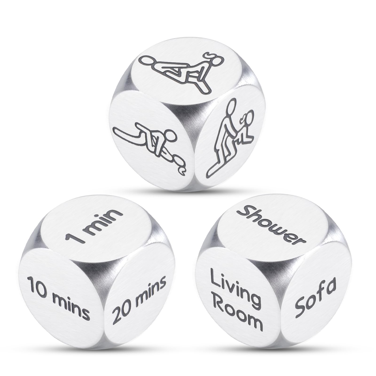 Anniversary Couple Gifts for Him Her Date Night Ideas for Boyfriend Girlfriend 11th Anniversary Steel Dice Gifts for Husband Wife Wedding Christmas Valentines Birthday Gifts for Women Men