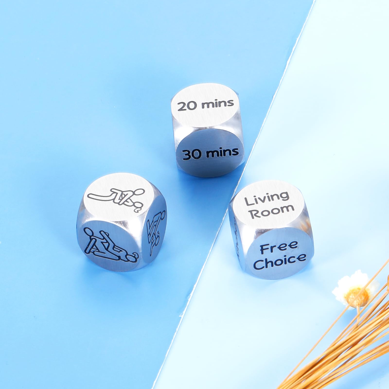 Anniversary Couple Gifts for Him Her Date Night Ideas for Boyfriend Girlfriend 11th Anniversary Steel Dice Gifts for Husband Wife Wedding Christmas Valentines Birthday Gifts for Women Men