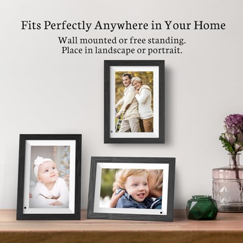 BSIMB 10.1 Inch 32GB WiFi Digital Picture Frame, 1280x800 HD IPS Touch Screen Photo Frame Electronic, Motion Sensor, Auto-Rotate, Wall-Mounted, Share Photos/Videos via App/Email, Gift for Grandparents