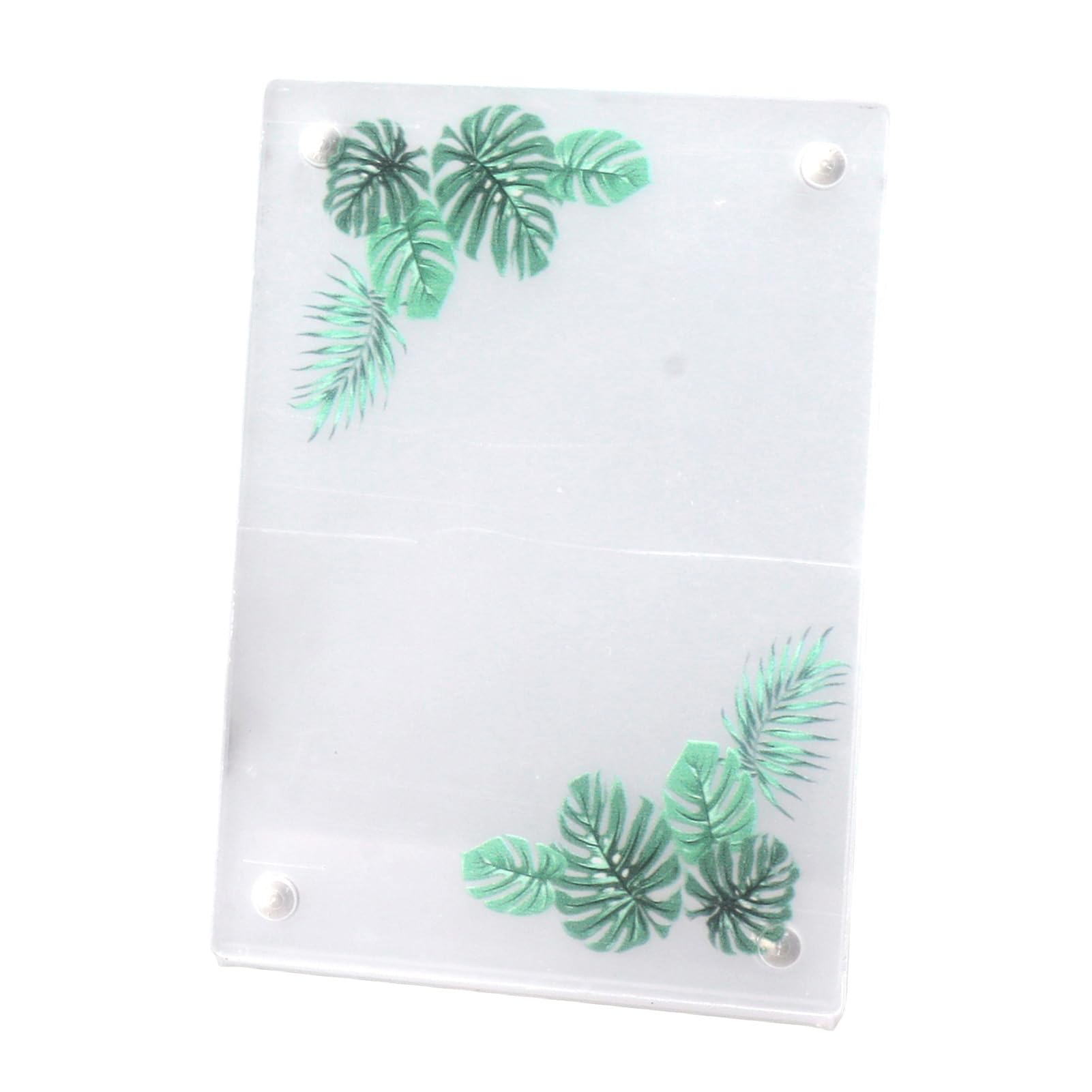 Tabletop Picture Frame, Simple Cleaning Picture Frame, Stable and Sturdy Placement, Custom Clear Acrylic for Movie Tickets (Monstera Leaves)