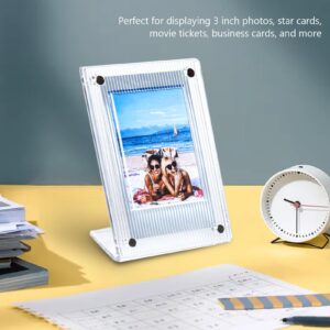 Tabletop Picture Frame, Simple Cleaning Picture Frame, Stable and Sturdy Placement, Custom Clear Acrylic for Movie Tickets (Transparent (Wave Pattern))