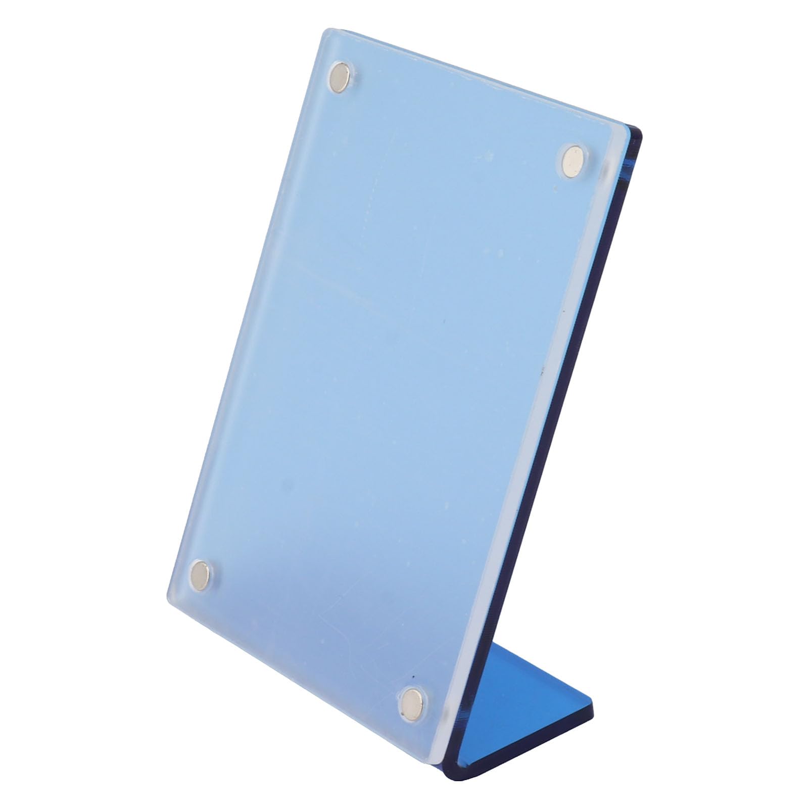 LJCM Slanted Back Photo Frame, Wide Application 3 Inch Multi Purpose Acrylic Self Standing Photo Frame L Shaped for Business Cards for Office (Blue)