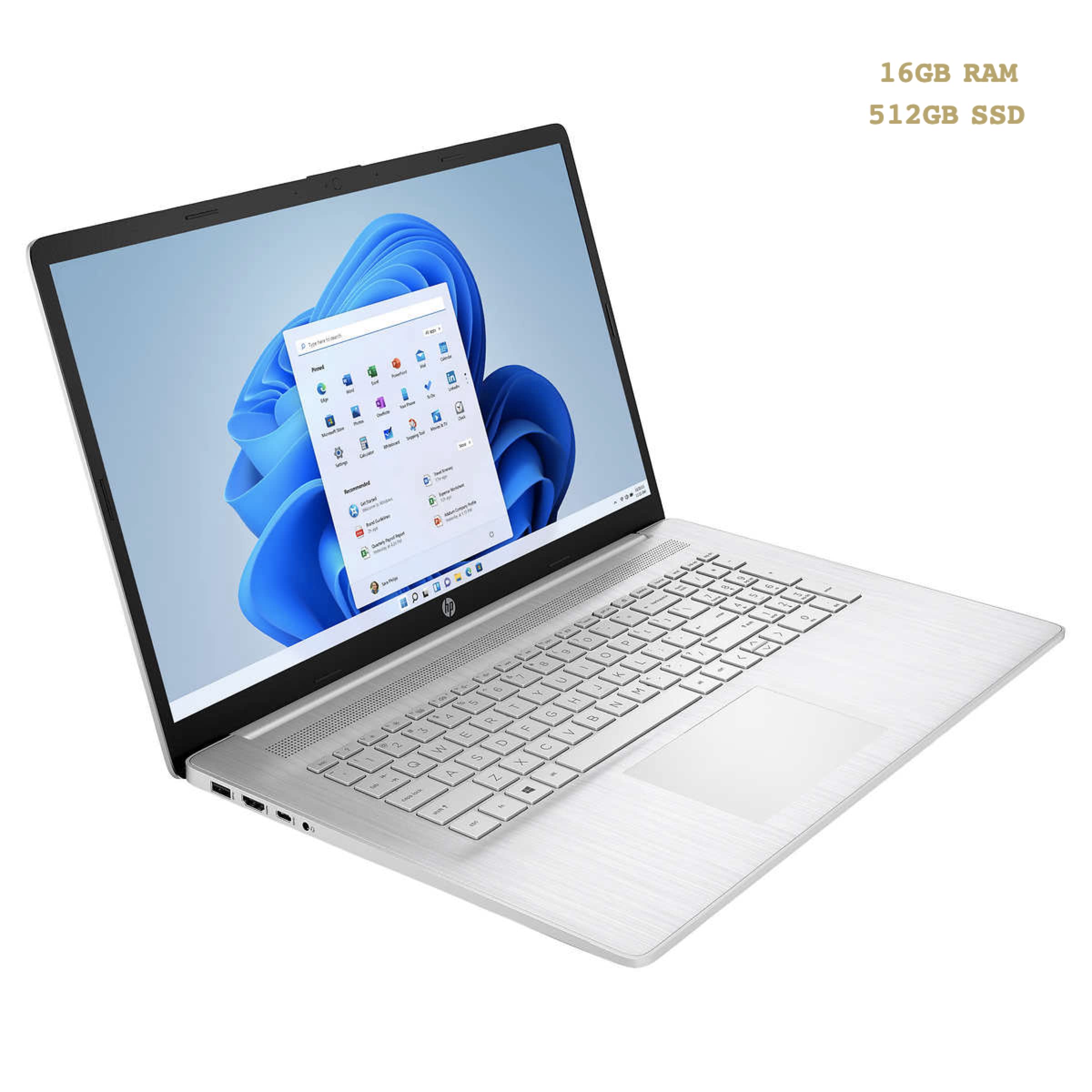 HP 2023 Newest 17.3 HD+ Touchscreen Laptop Intel 12th 10-Core i7-1255U Iris Xe Graphics 16GB RAM DDR4 1TB NVMe SSD HDMI WiFi AX BT5.0 USB-C Backlit Keyboard Webcam Windows 11 Home w/RE Accessories