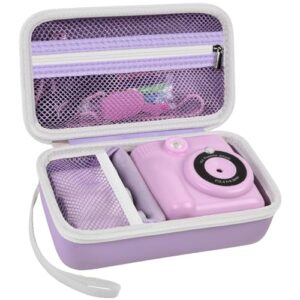 grapsa case compatible with esoxoffore for dylanto for anchioo for weefun for gktz for amzelas for mafiti instant print camera for kids, film camera storage holder organizer bag (box only) - purple