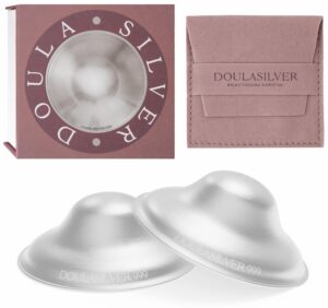 doulasilver the original silver nursing cups - breastfeeding essentials - nipple shield - breast feeding - 999 pure silver - nipple shields for nursing newborn - newborn essentials must-haves