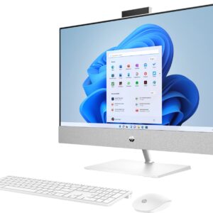 HP Pavilion 27 All-in-One Desktop 10TB SSD 64GB RAM Win 11 PRO (Intel Core 13th Generation i9-13900K Processor - 3.00GHz Turbo Boost to 5.80GHz, 10 TB SSD, 64 GB RAM, 27-inch FullHD) PC Computer